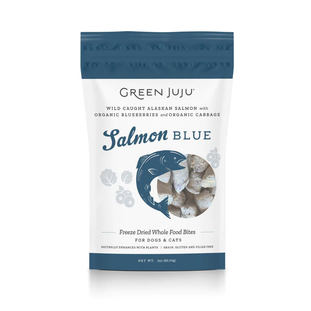 Green JuJu Salmon Blue Whole Food Bites, 3-oz – Anaheim Feed & Pet Supply